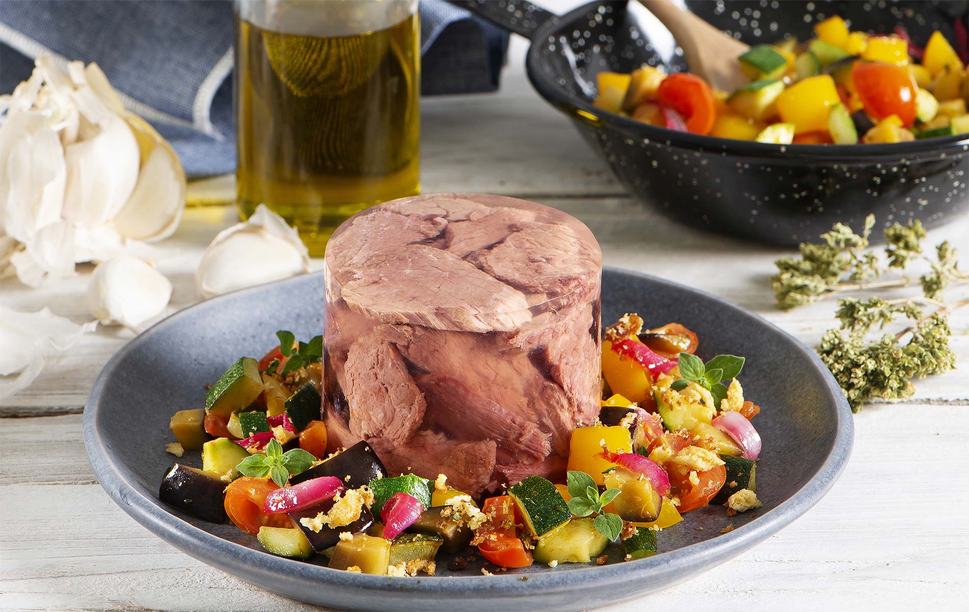 Simmenthal con verdure e mollica abbrustolita - Simmenthal